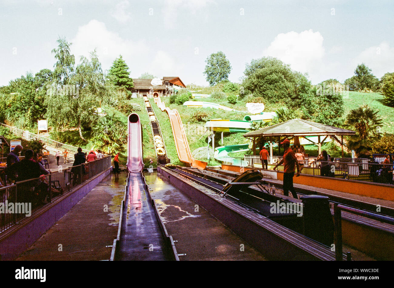 Water coaster rides at Woodlands Family Theme Park, Totnes, Devon ...