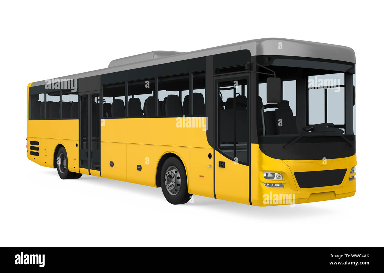 City Bus Isolated Stock Photo - Alamy