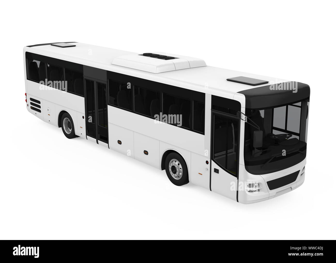 City Bus Isolated Stock Photo - Alamy