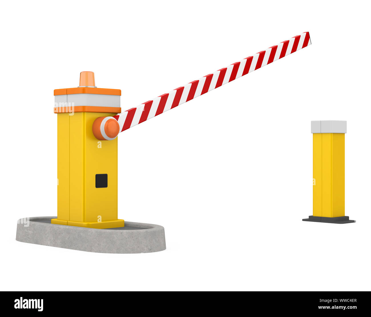 Parking Gate Barrier Isolated Stock Photo - Alamy