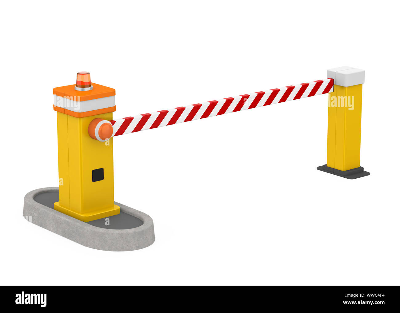 Parking Gate Barrier Isolated Stock Photo - Alamy