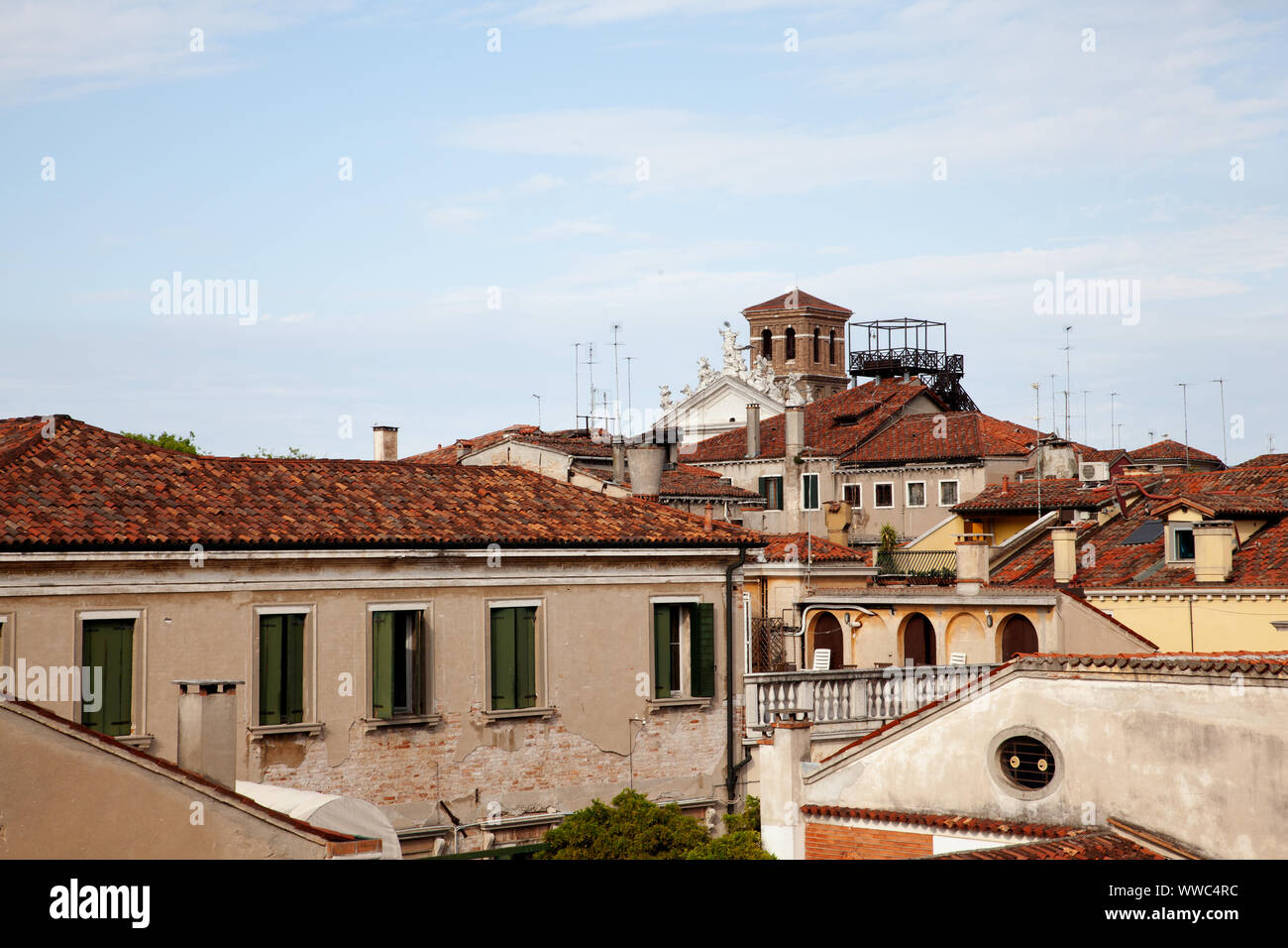 View of typical Venice roofs. Italy Stock Photo - Alamy