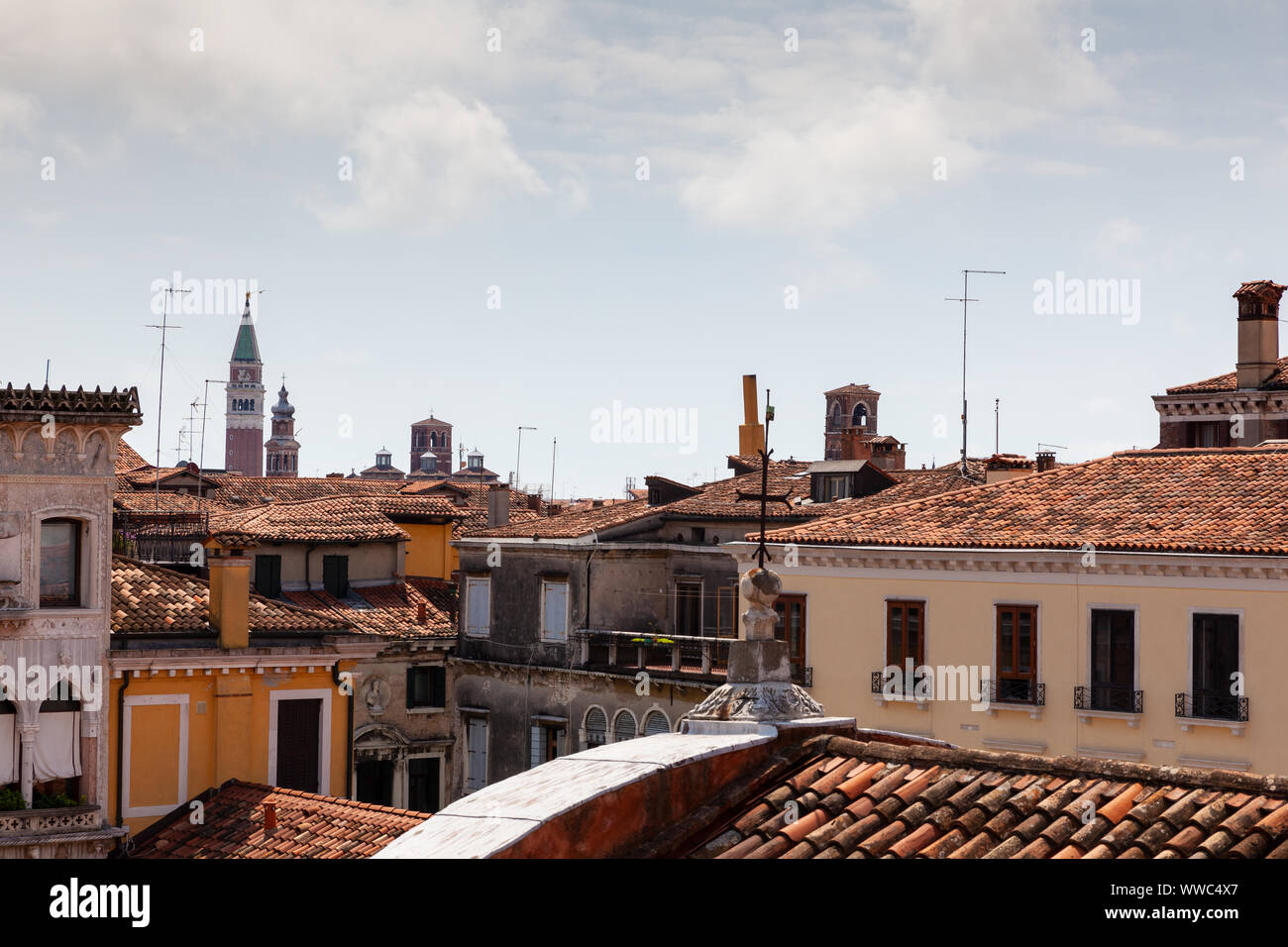View of typical Venice roofs. Italy Stock Photo - Alamy