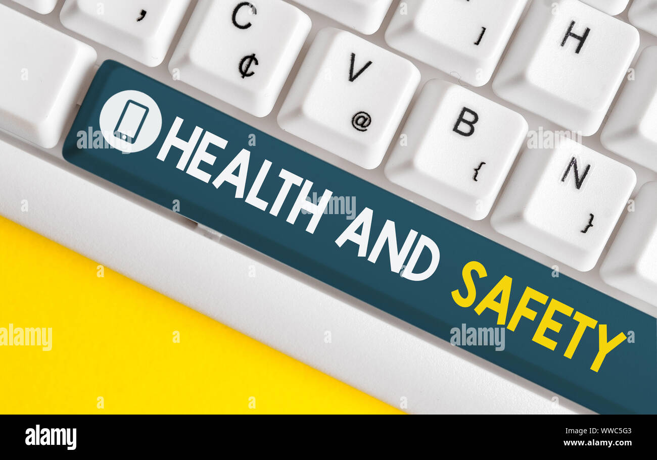 Word writing text Health And Safety. Business photo showcasing ...