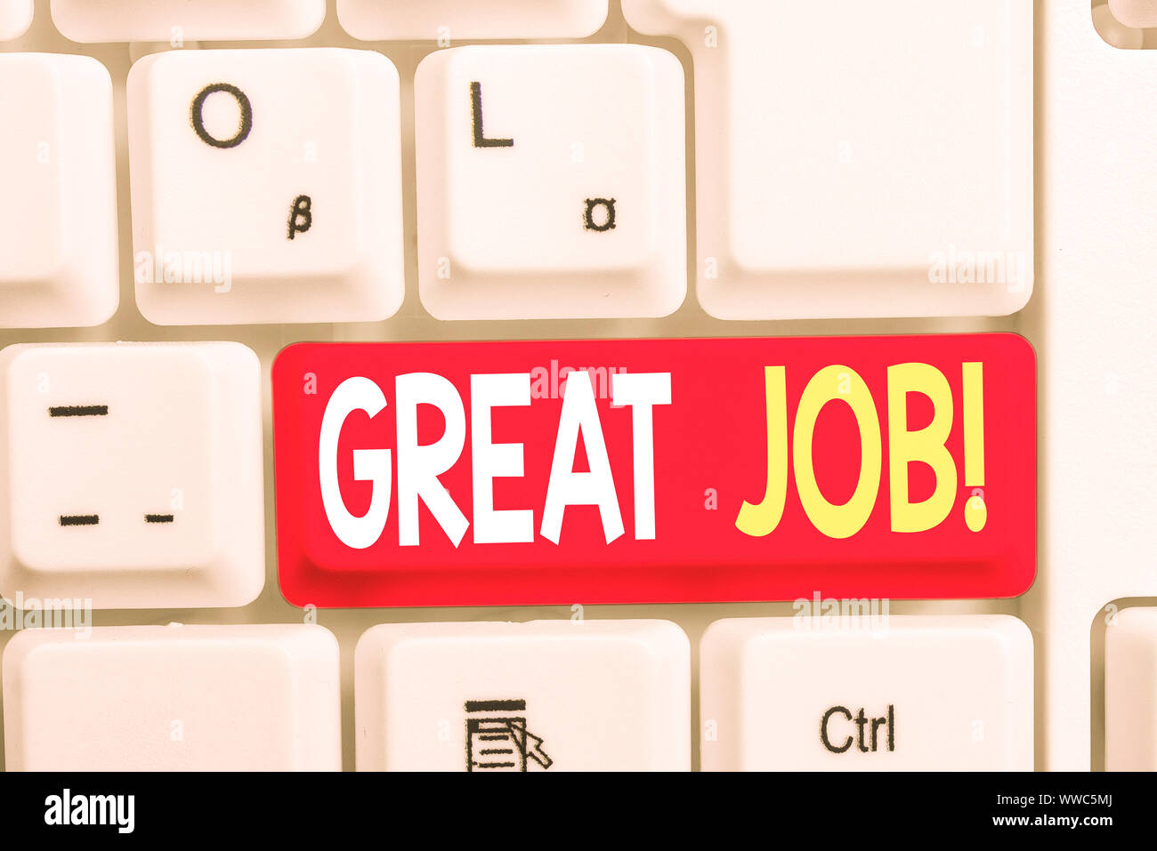 Writing note showing Great Job. Business concept for used praising ...