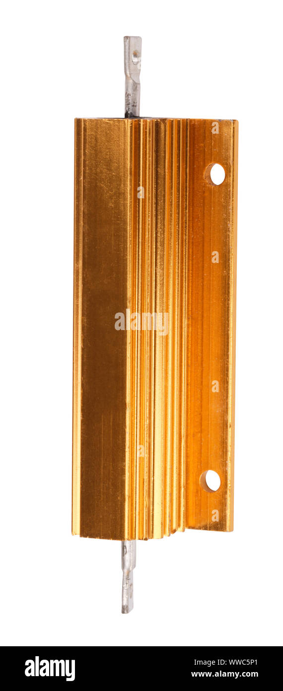 Resistor in Metal Case Isolated Stock Photo - Alamy