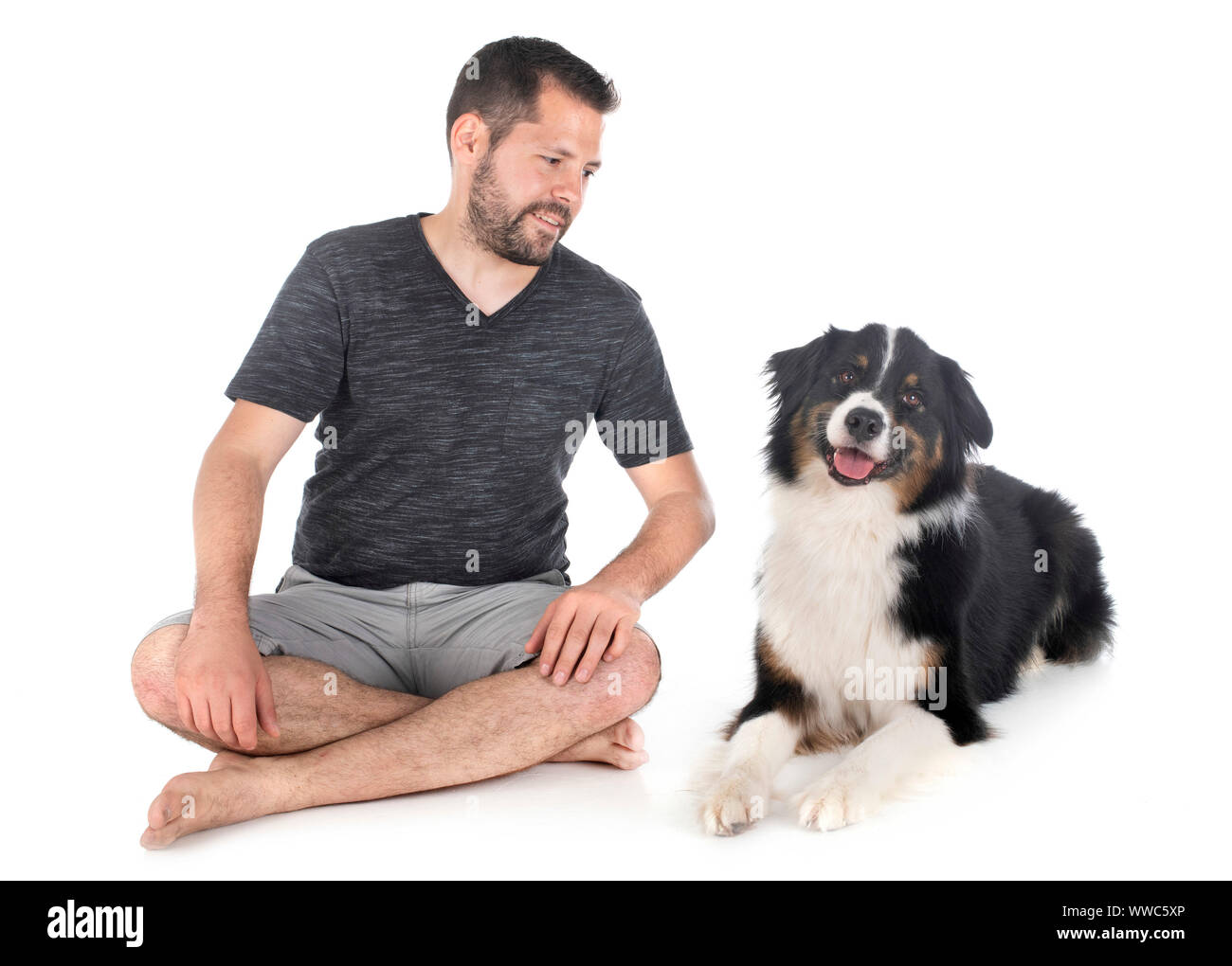 Dog owner in front Cut Out Stock Images & Pictures - Alamy
