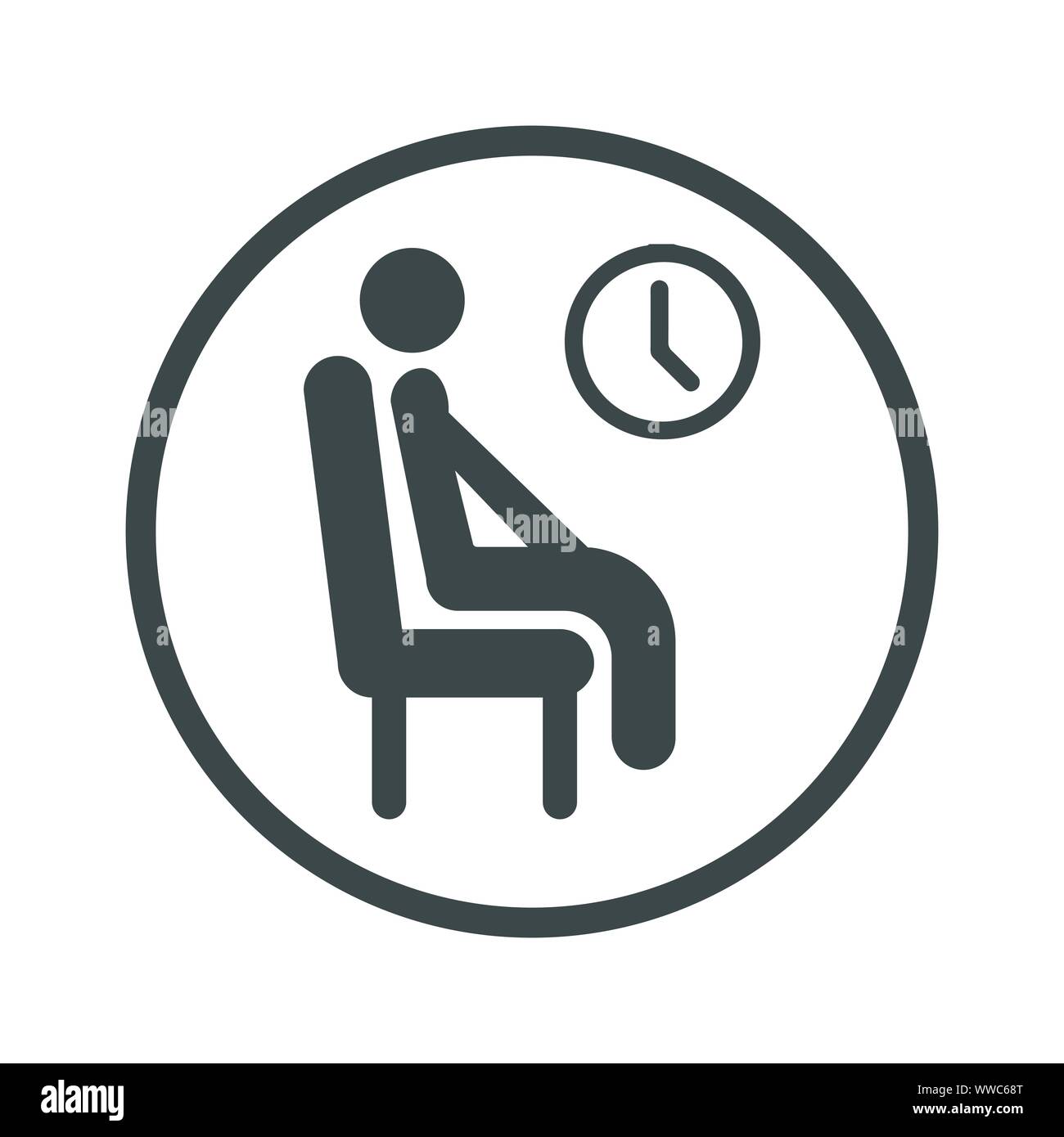 Waiting Icon, sitting, rest Stock Vector Image & Art - Alamy