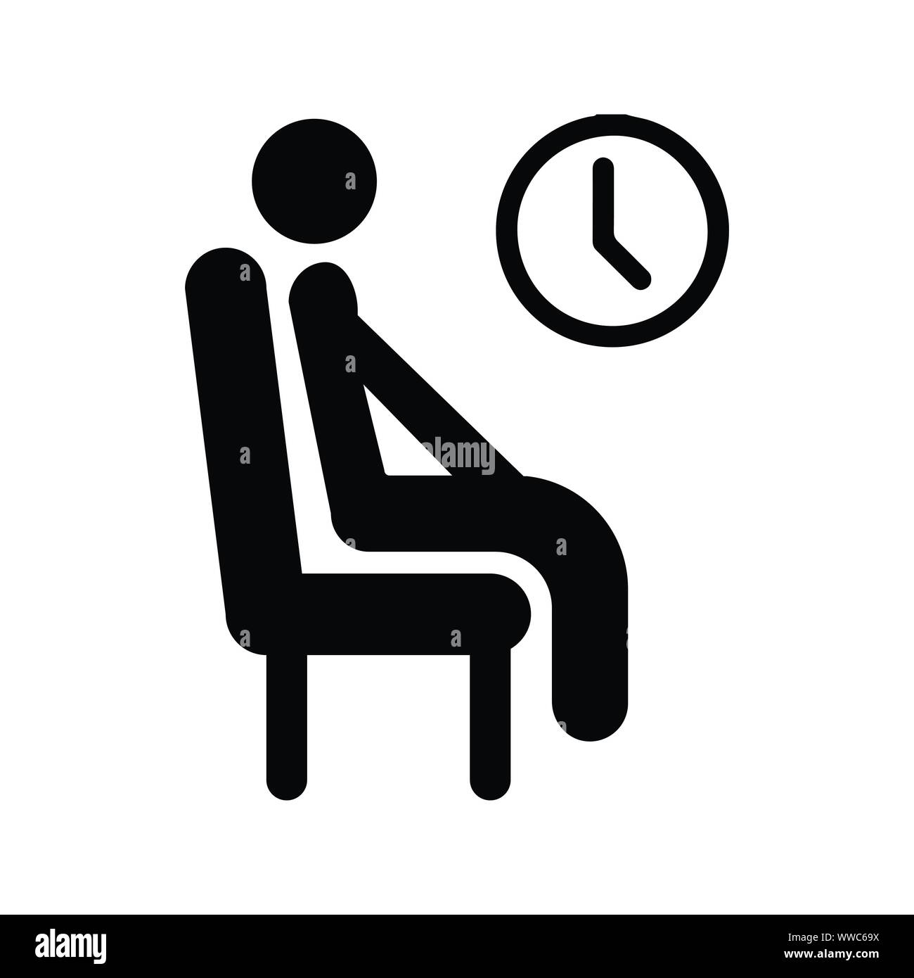 Waiting Icon, sitting, rest Stock Vector Image & Art - Alamy