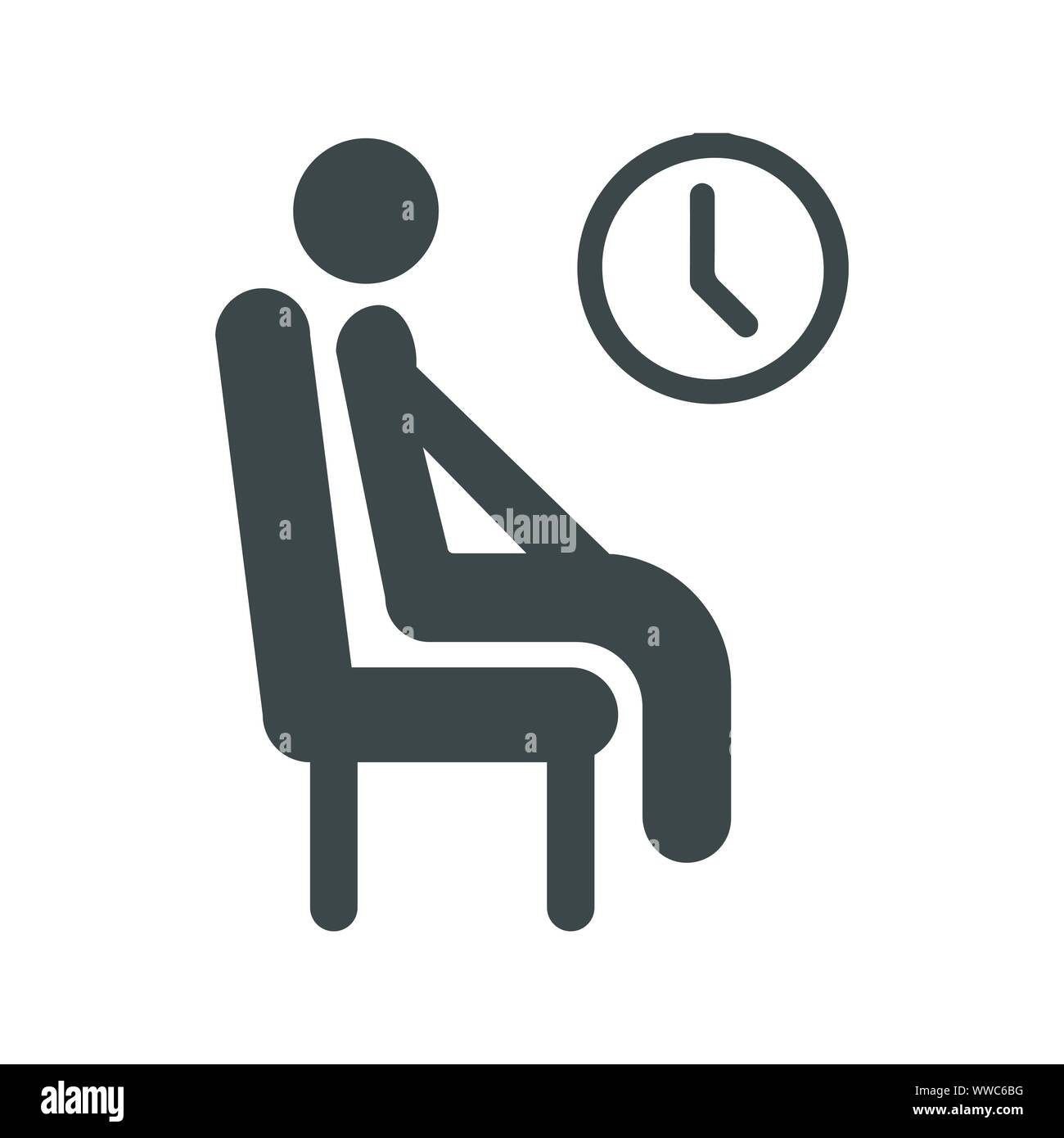 Waiting Icon, sitting, rest Stock Vector Image & Art - Alamy