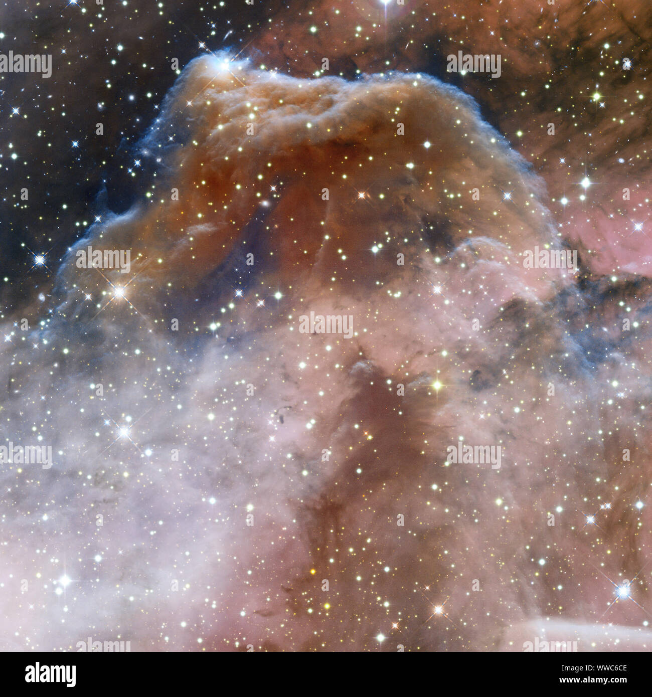 Nebula, starfield, cluster of stars in outer space. Beauty of endless ...