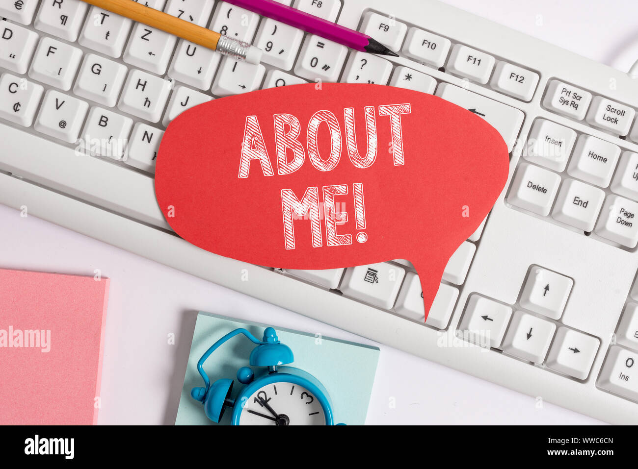 Handwriting text About Me. Conceptual photo telling someone list of ...