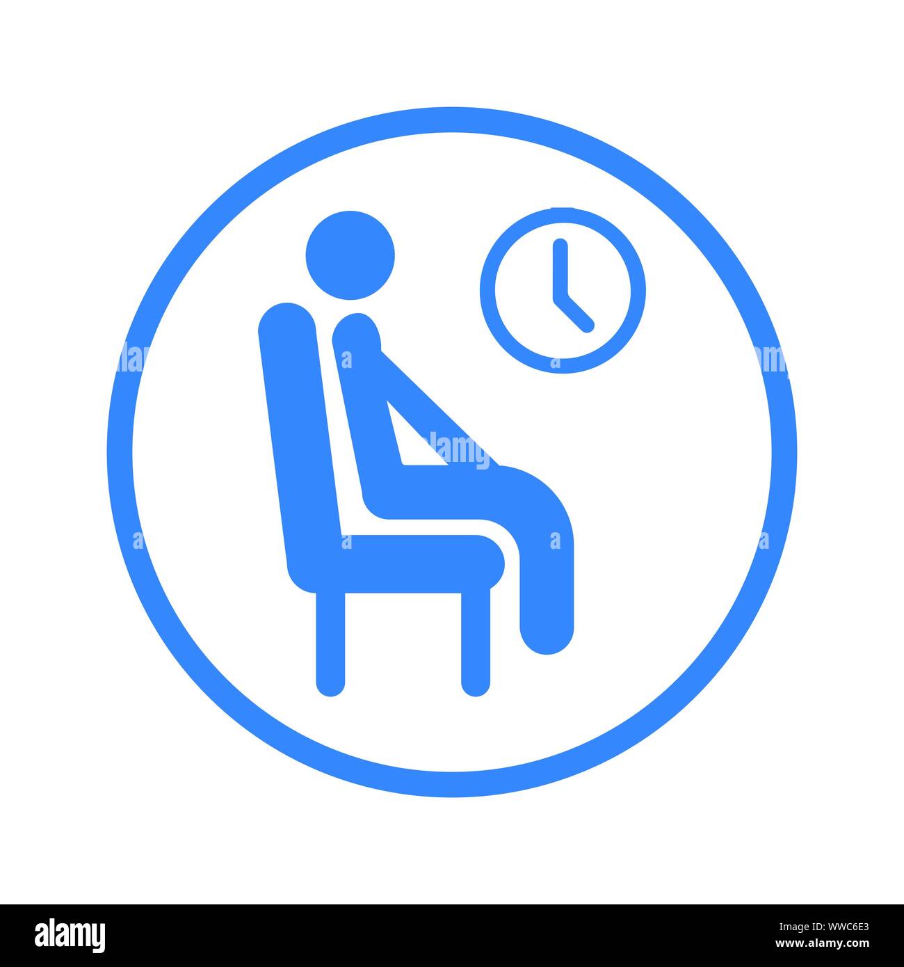 Waiting Icon, sitting, rest Stock Vector Image & Art - Alamy