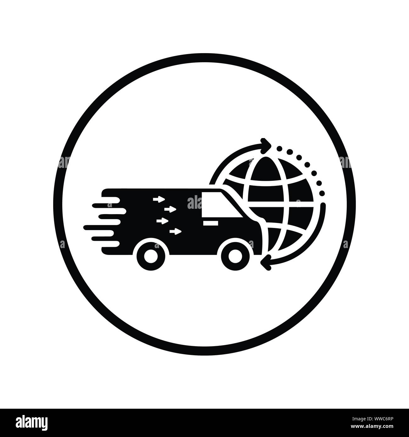 Well organized and fully editable Worldwide Delivery Icon for any use ...