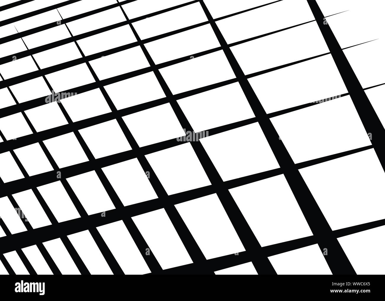 Grid, mesh with dynamic lines. Intersecting stripes. Irregular grating ...