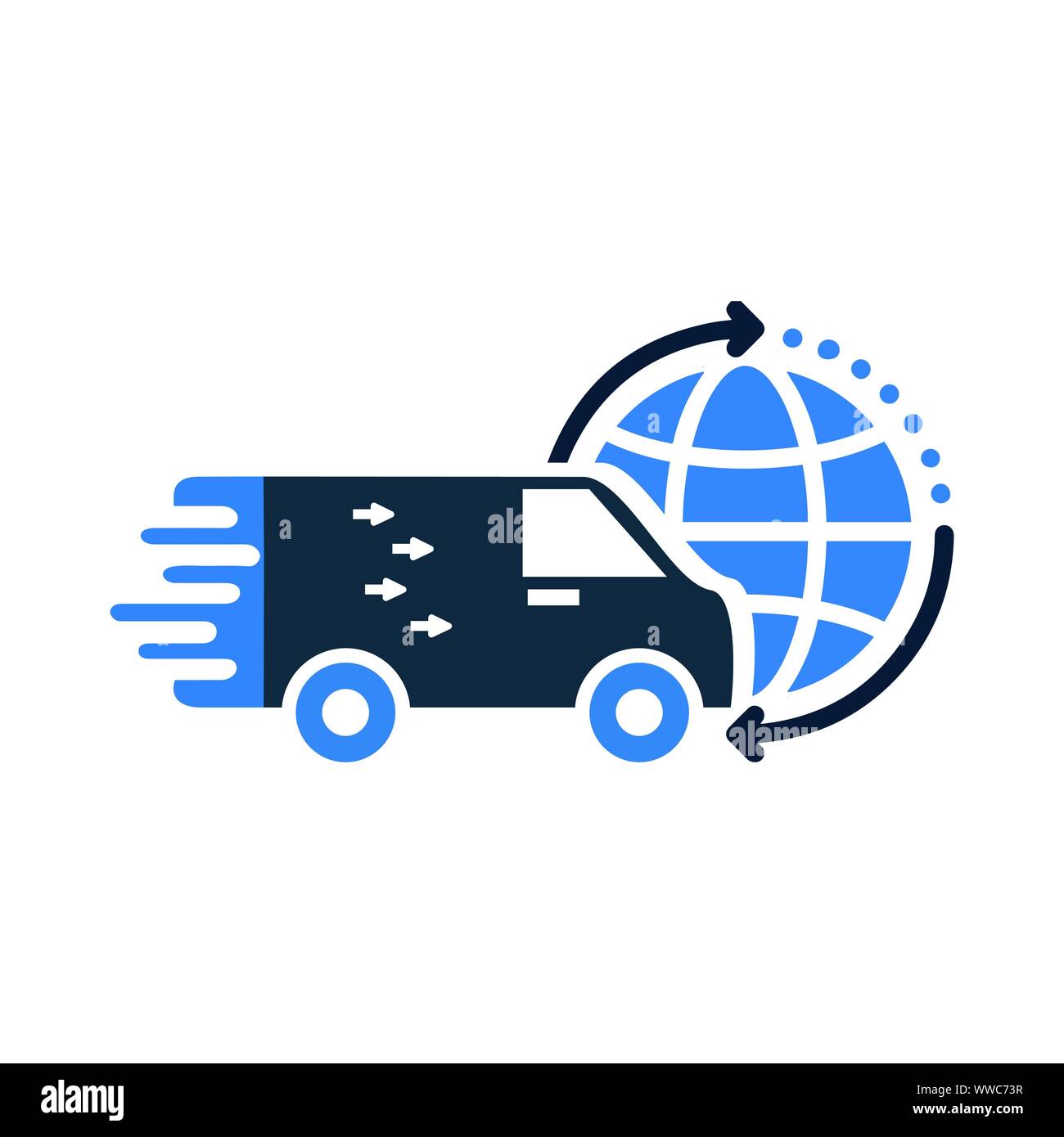 Well organized and fully editable Worldwide Delivery Icon for any use ...