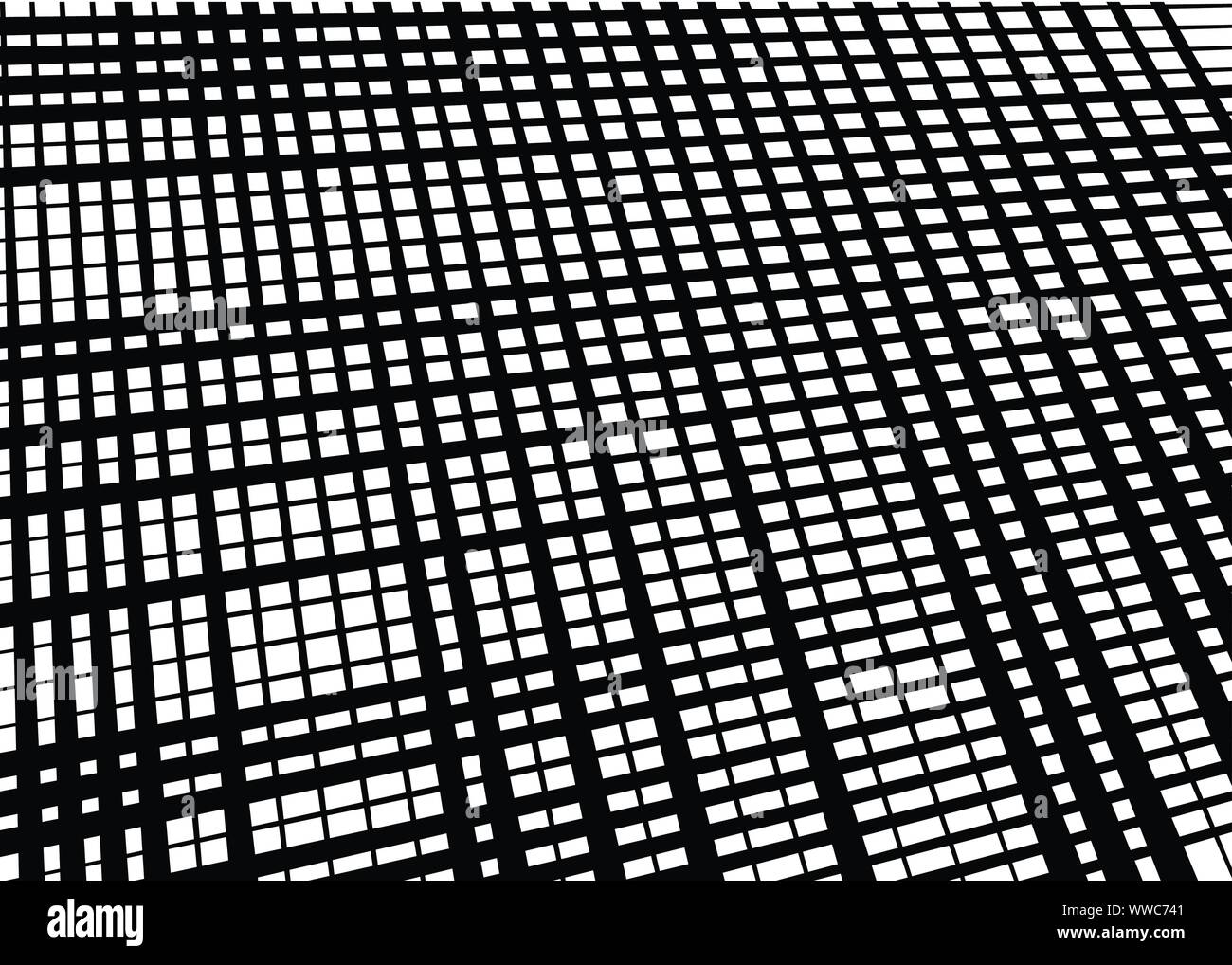 Grid, mesh with dynamic lines. Intersecting stripes. Irregular grating, lattice texture ...