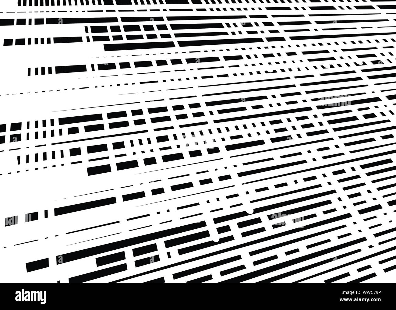 Grid, mesh with intermittent, dashed lines. Intersecting dynamic ...