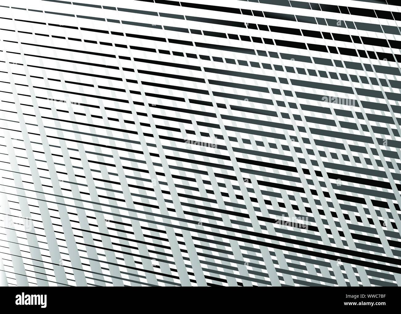 Grid, mesh with dynamic lines. Intersecting stripes. Irregular grating ...