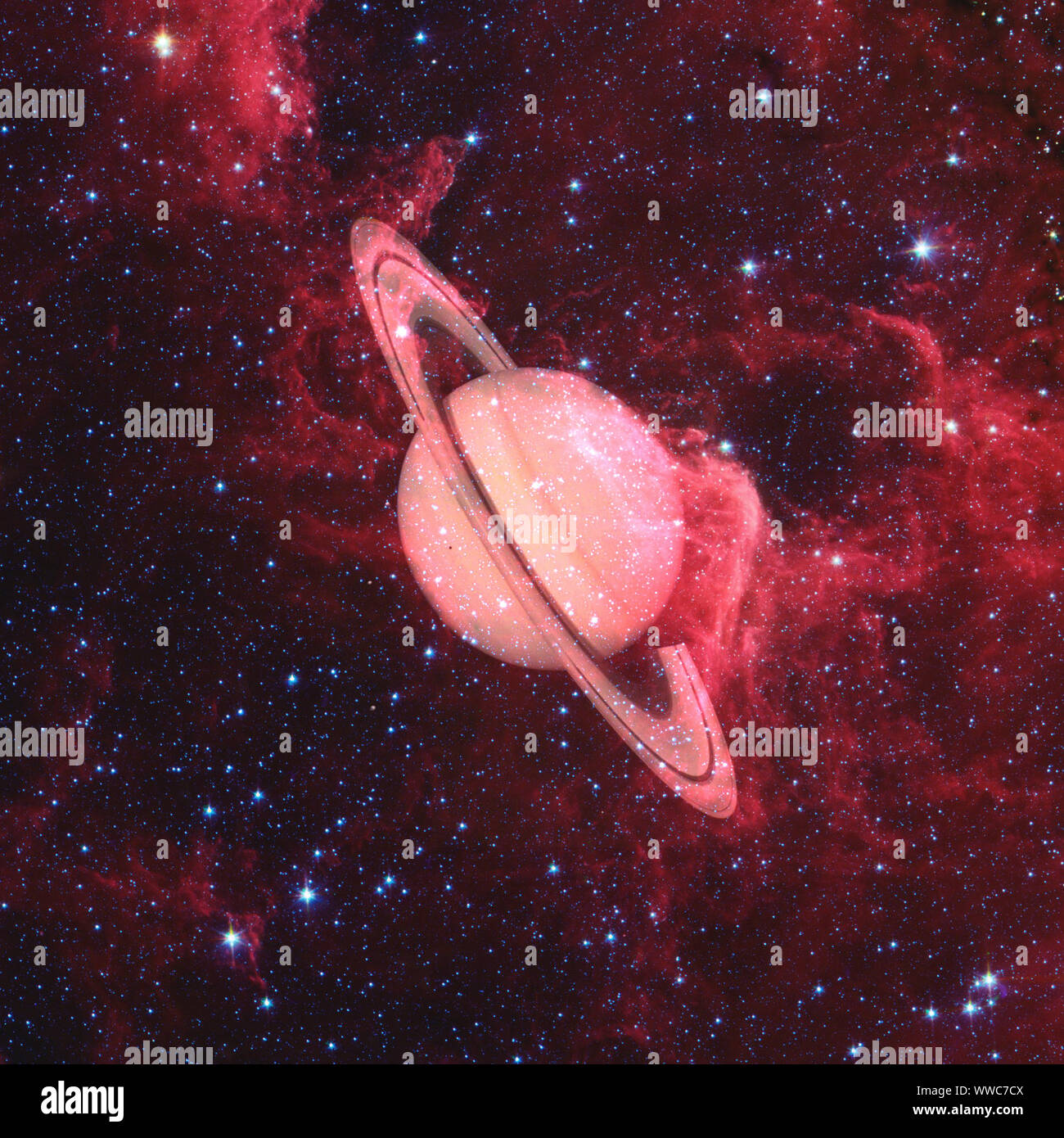 Saturn - planet of the Solar system. Science wallpaper. Elements of ...