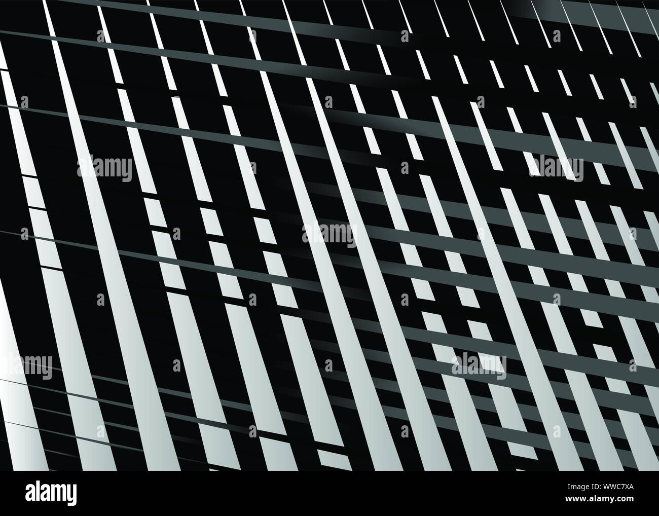 Grid, mesh with dynamic lines. Intersecting stripes. Irregular grating ...