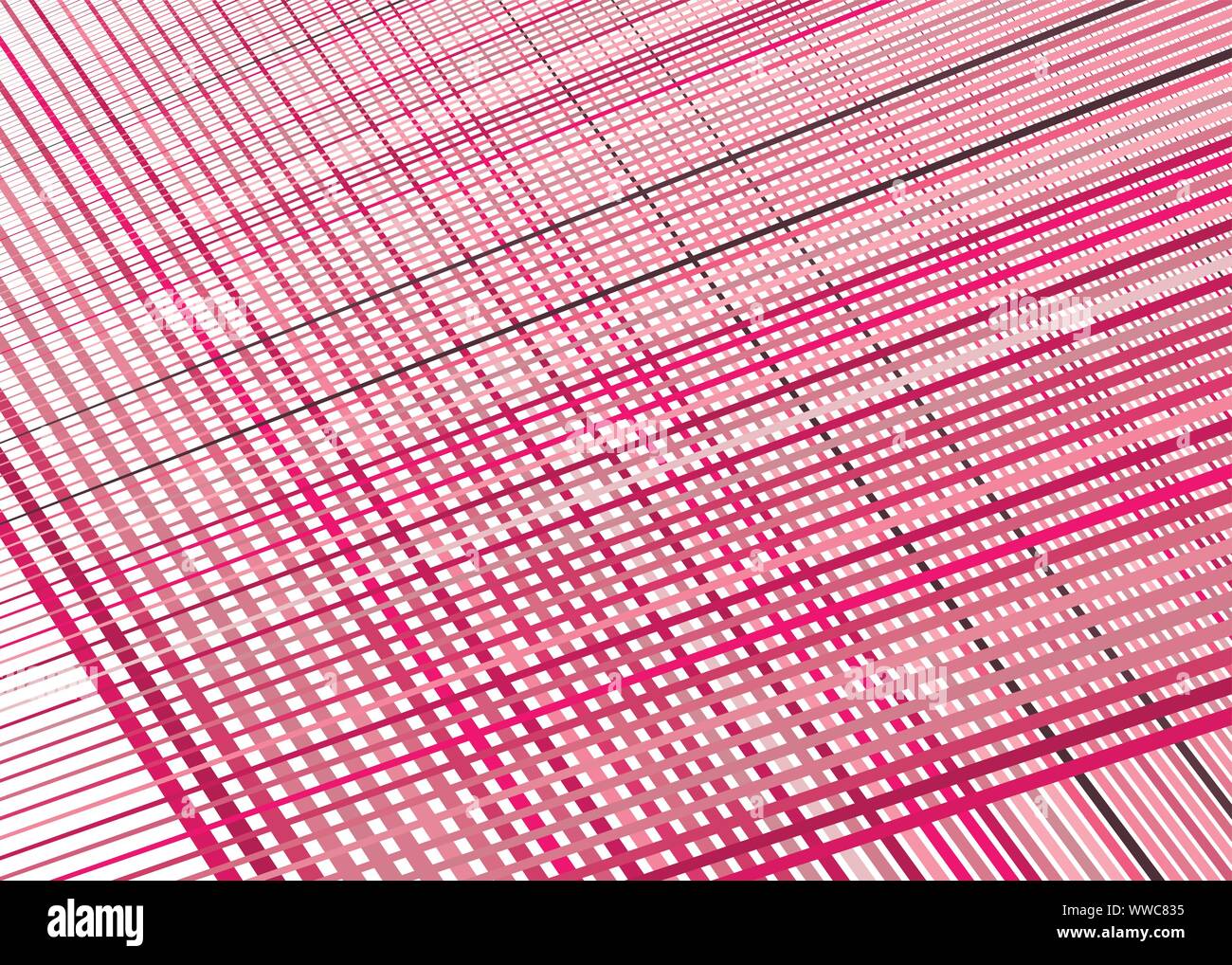 Grid, mesh with dynamic lines. Intersecting stripes. Irregular grating ...