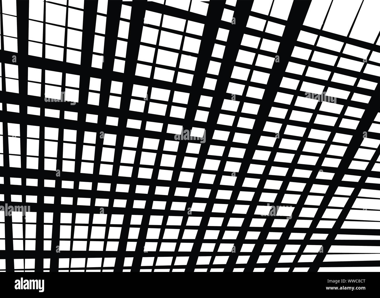 Grid, mesh with dynamic lines. Intersecting stripes. Irregular grating, lattice texture ...