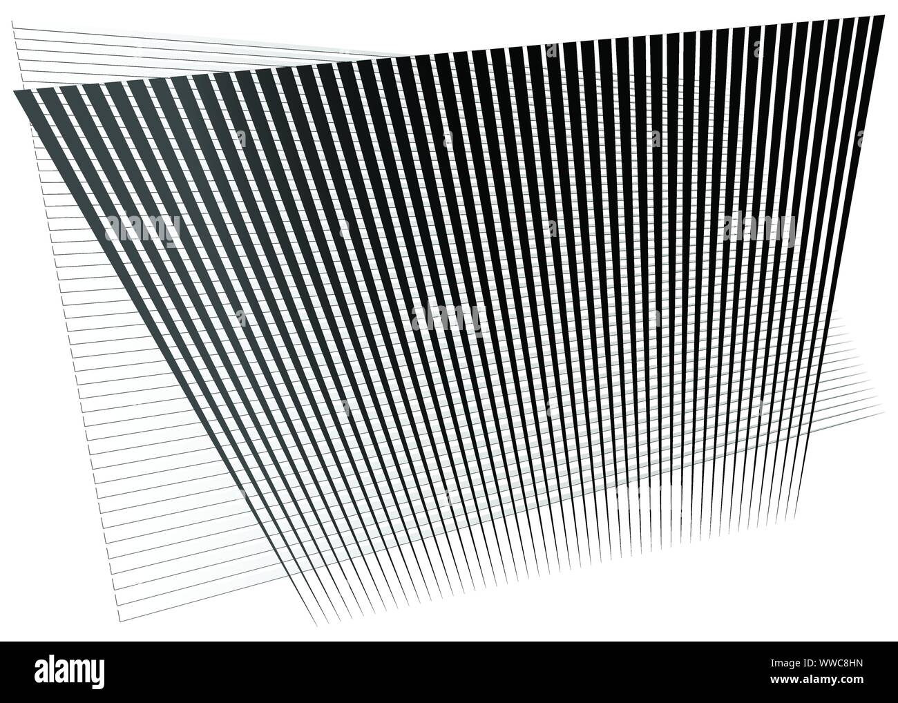 Grid, mesh with dynamic lines. Intersecting stripes. Irregular grating, lattice texture ...