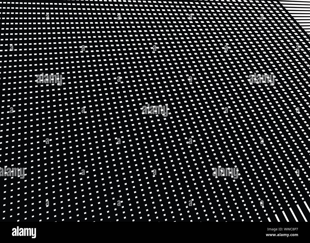 Grid, mesh with dynamic lines. Intersecting stripes. Irregular grating ...
