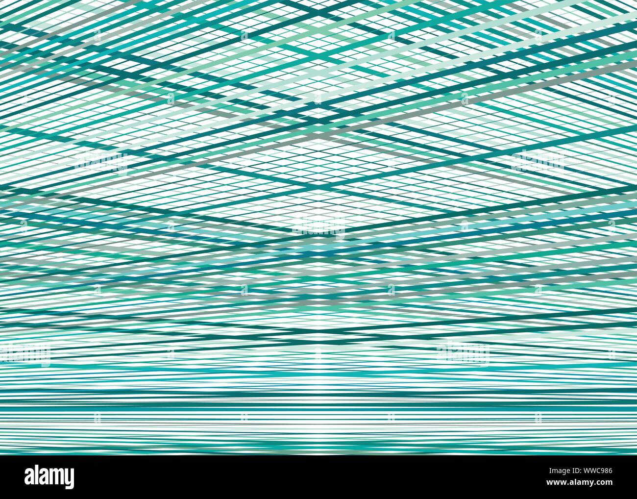 Grid, mesh with dynamic lines. Intersecting stripes. Irregular grating ...