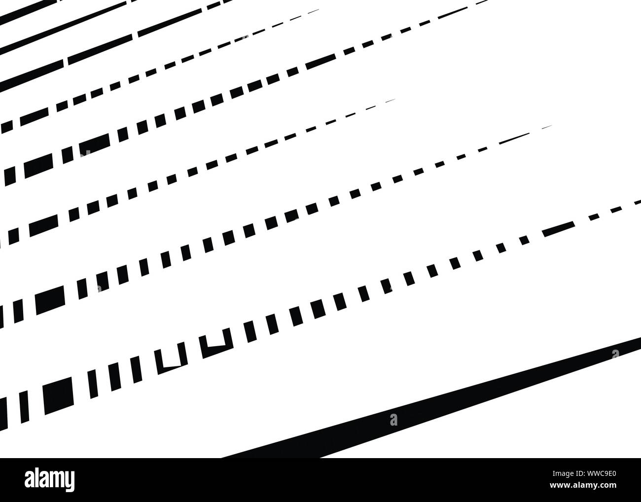 Grid, mesh with intermittent, dashed lines. Intersecting dynamic ...
