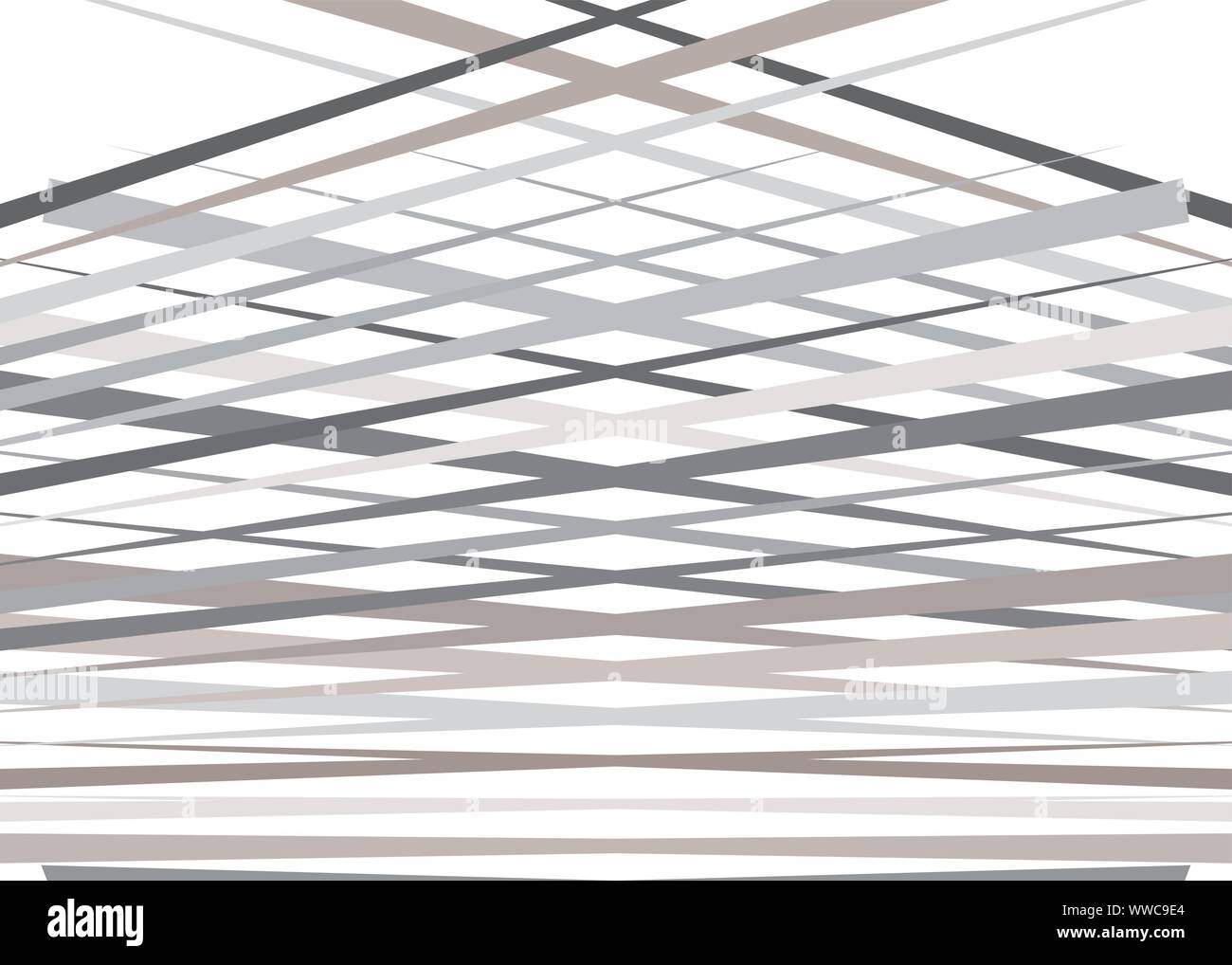 Grid, mesh with dynamic lines. Intersecting stripes. Irregular grating, lattice texture ...
