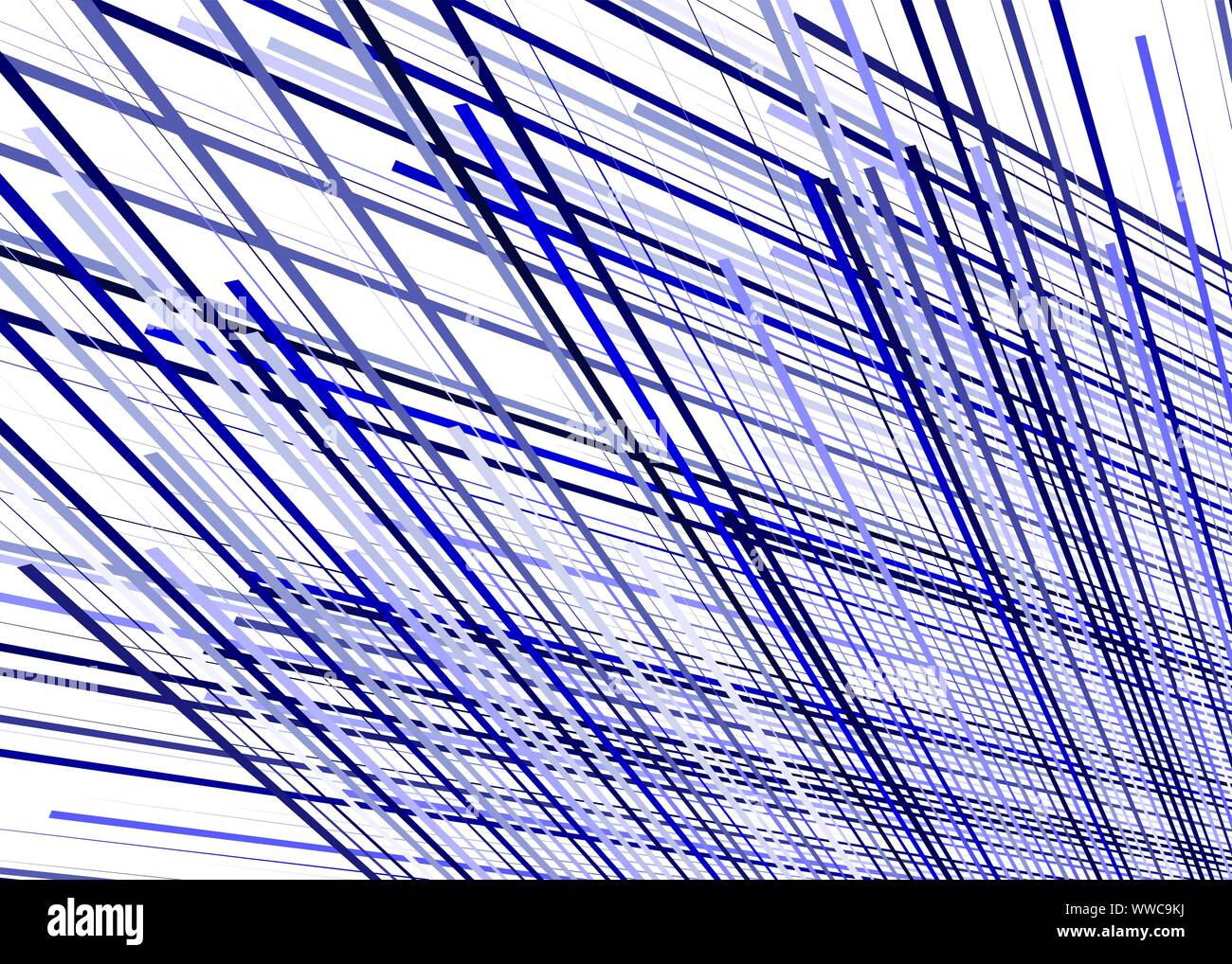 Grid, mesh with dynamic lines. Intersecting stripes. Irregular grating, lattice texture ...