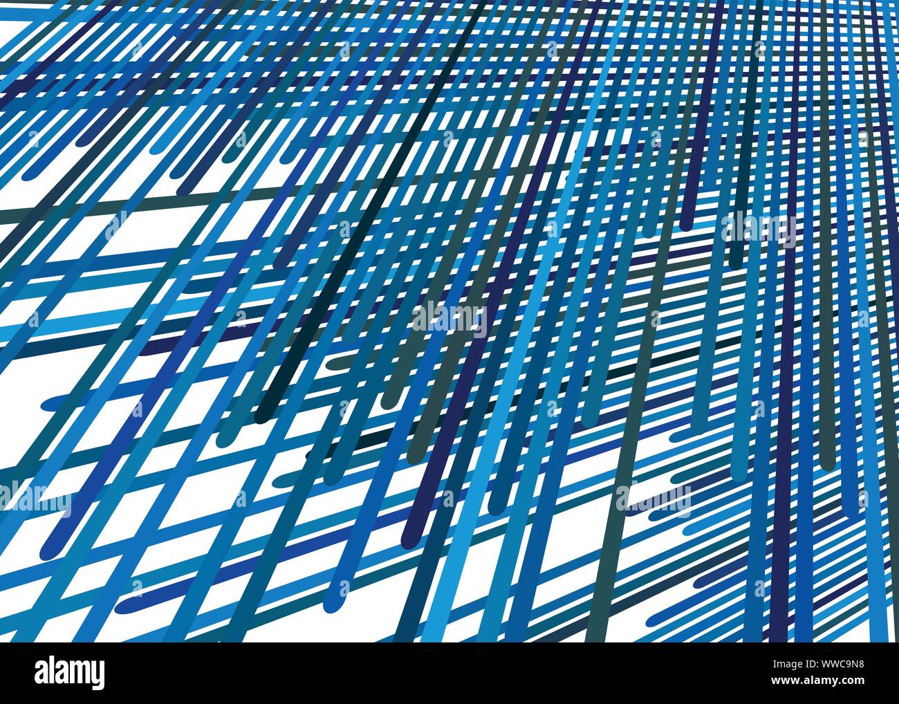 Grid, mesh with dynamic lines. Intersecting stripes. Irregular grating ...