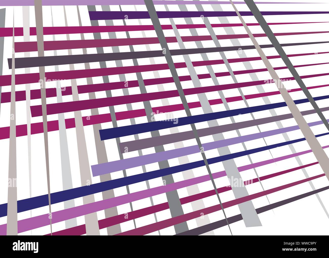 Grid, mesh with dynamic lines. Intersecting stripes. Irregular grating ...