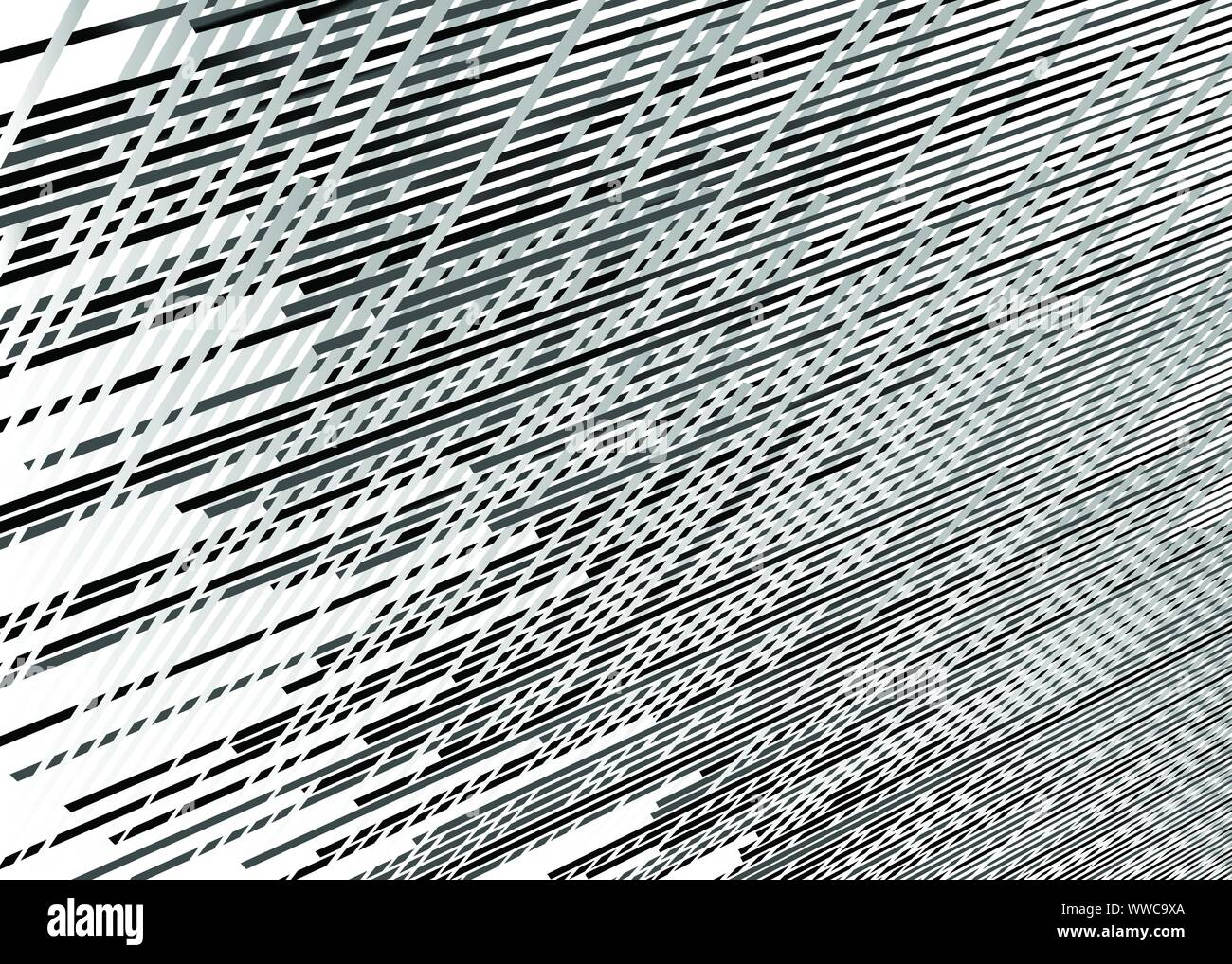 Grid, mesh with dynamic lines. Intersecting stripes. Irregular grating, lattice texture ...
