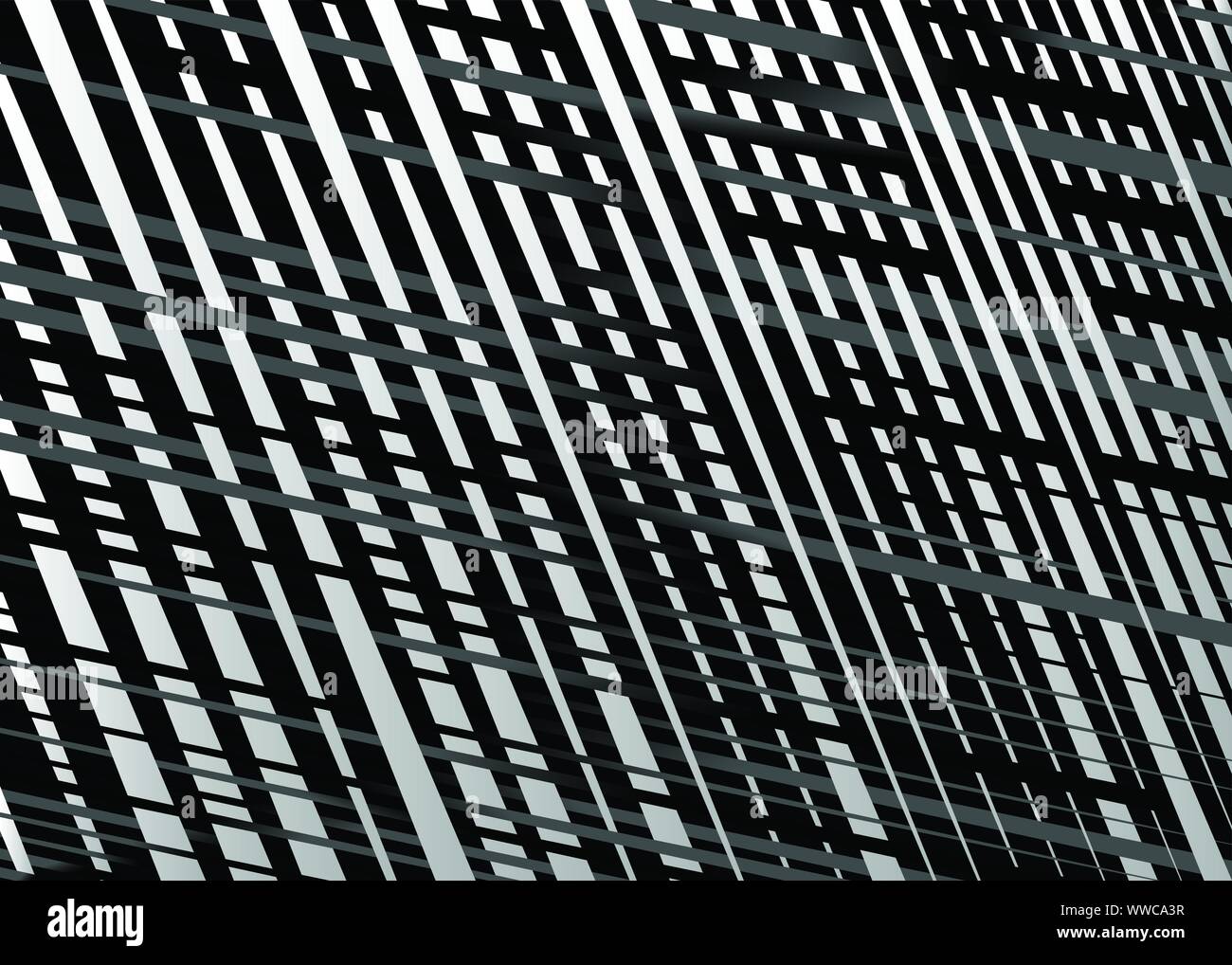 Grid, mesh with dynamic lines. Intersecting stripes. Irregular grating, lattice texture ...