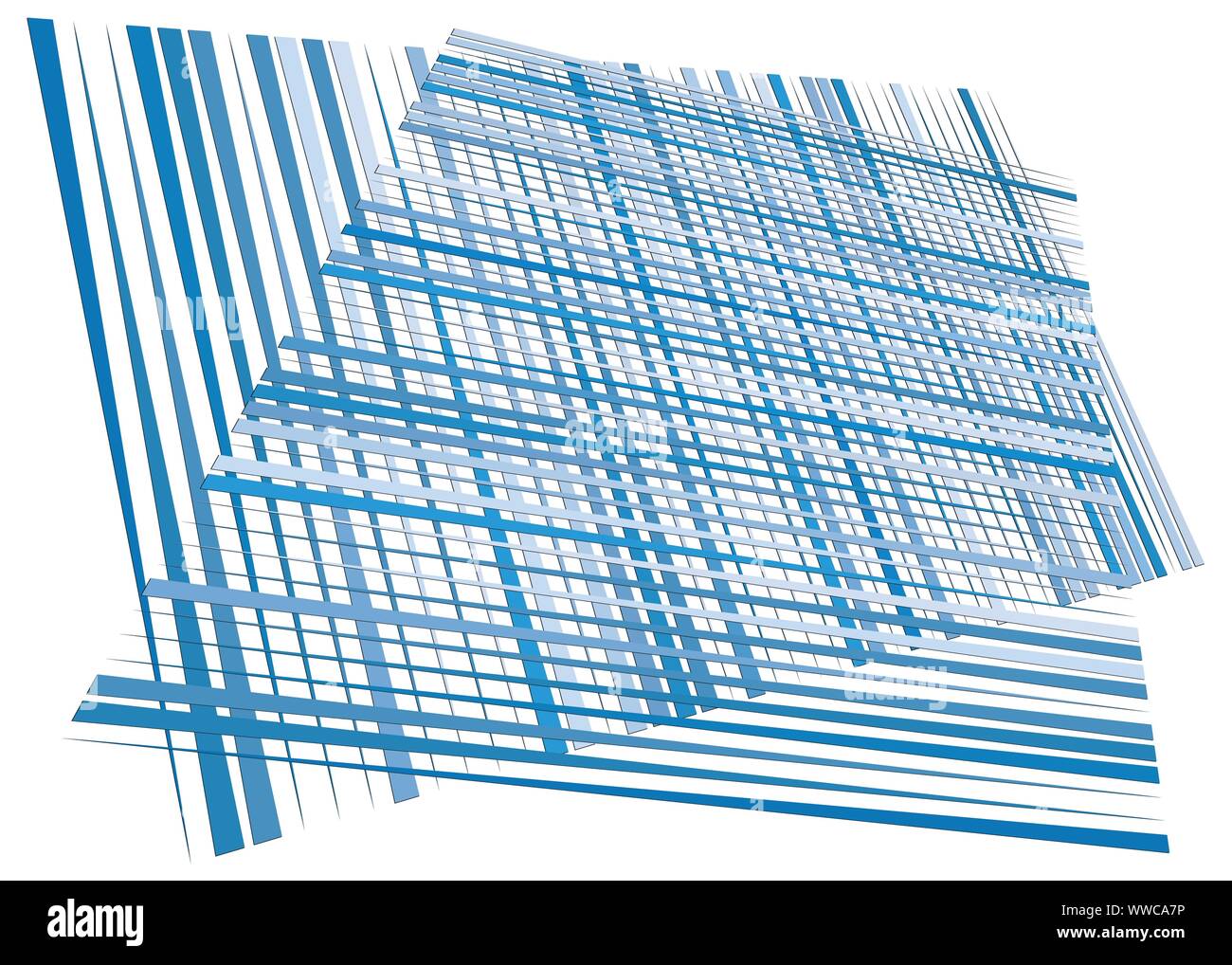 Grid, mesh with dynamic lines. Intersecting stripes. Irregular grating, lattice texture ...