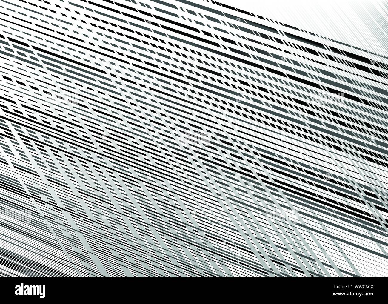 Grid, mesh with dynamic lines. Intersecting stripes. Irregular grating ...