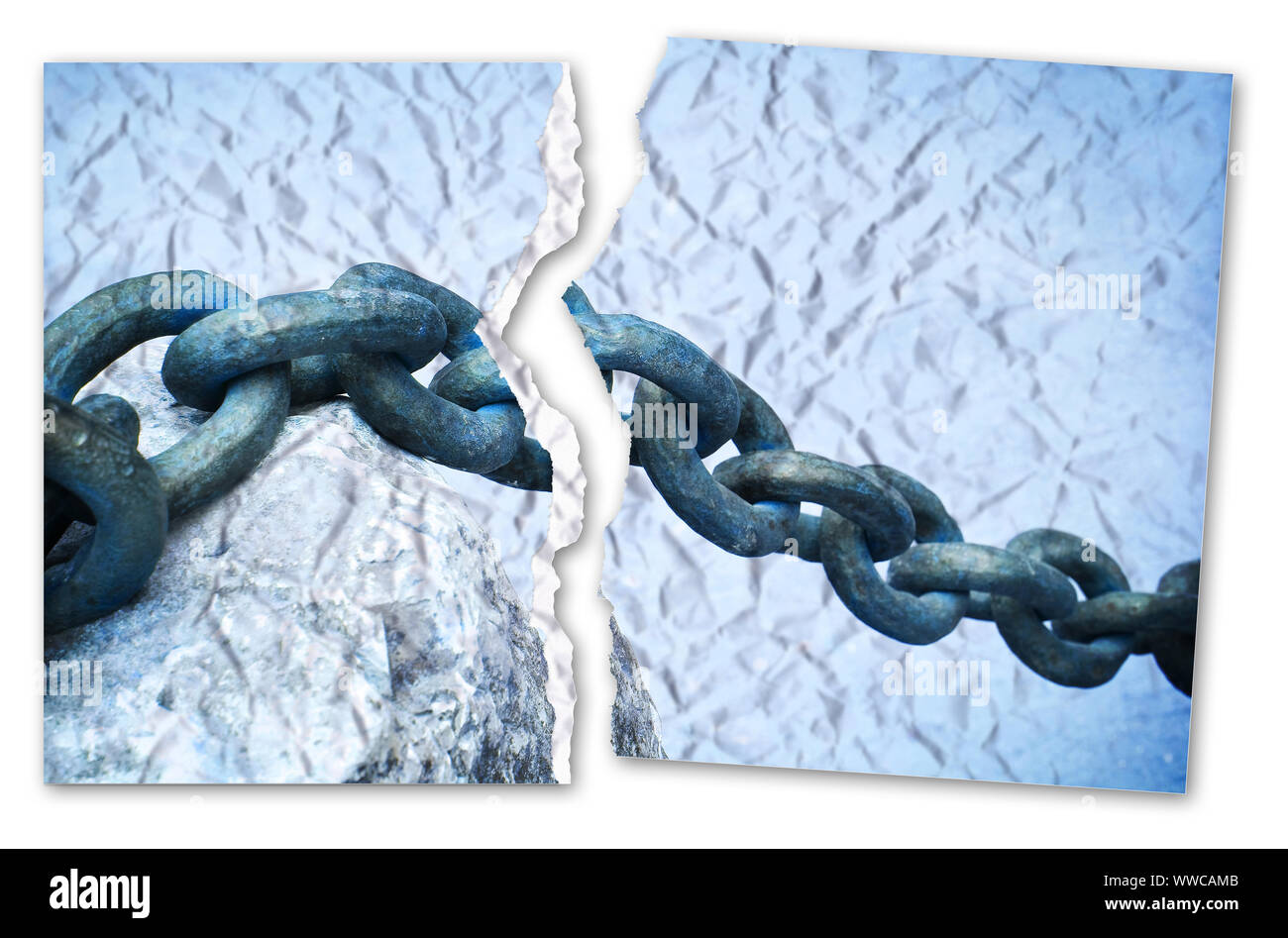 Cross By Broken Chains Clip Art