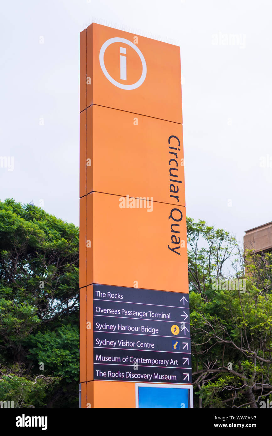 Sign of Sydney Circular Quay train station in Australia Stock Photo - Alamy