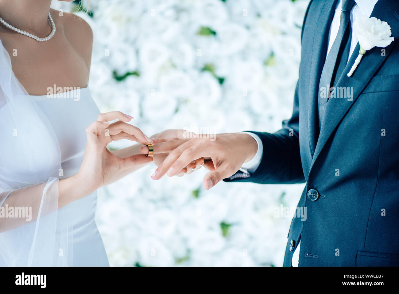 Girl putting on ring hi-res stock photography and images - Alamy
