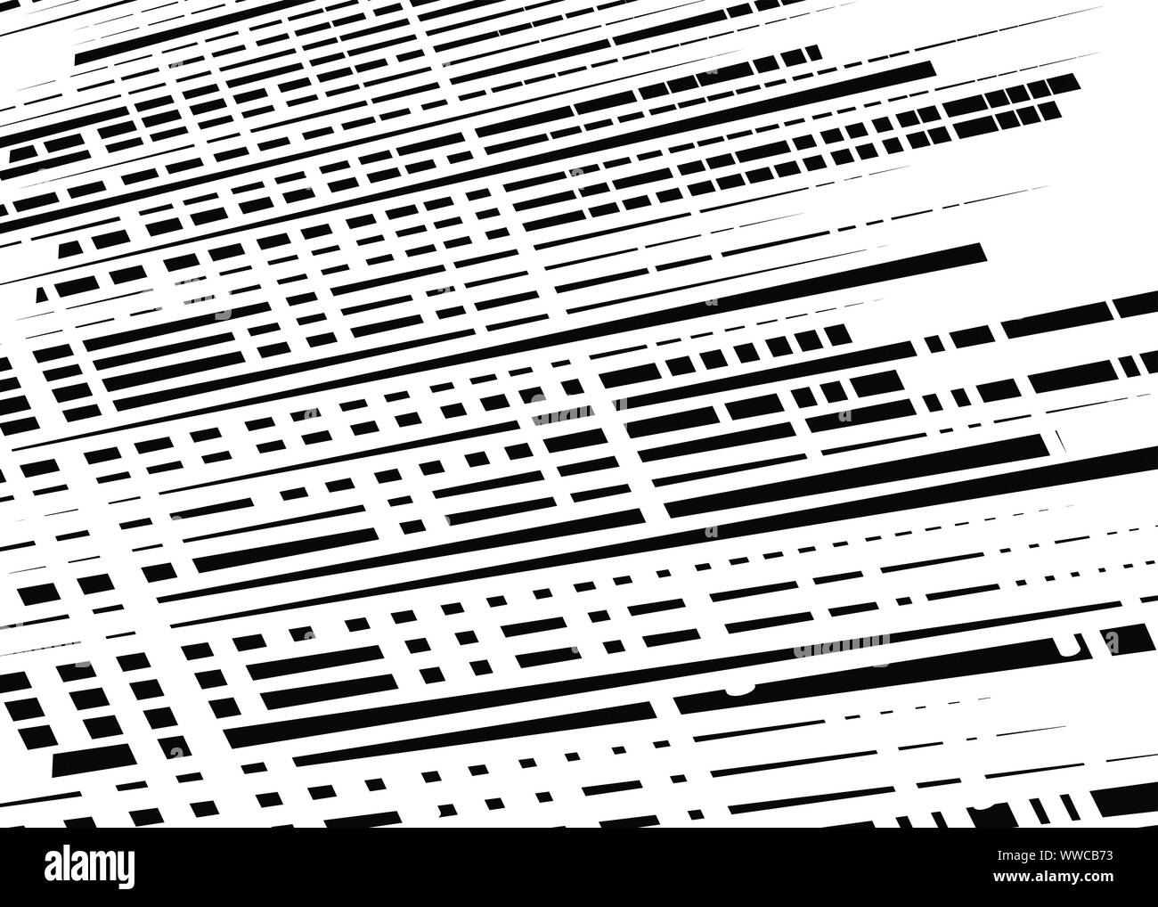 Grid, mesh with intermittent, dashed lines. Intersecting dynamic ...