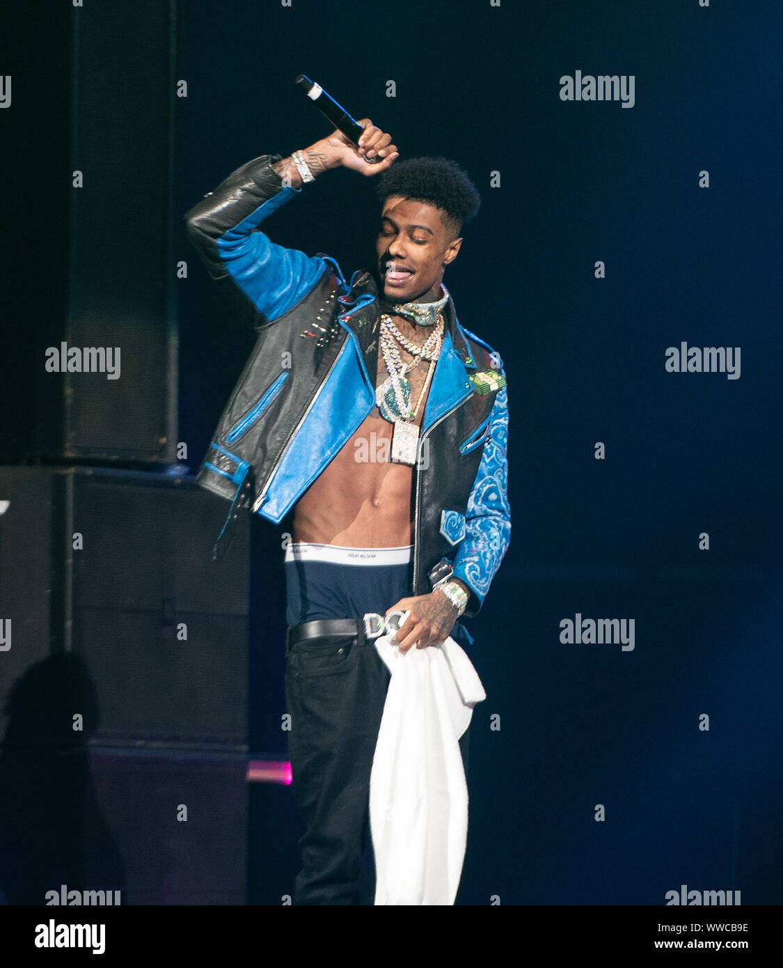 San Jose, USA. 15th Sep, 2019. Blueface performs during the 'Kings of ...