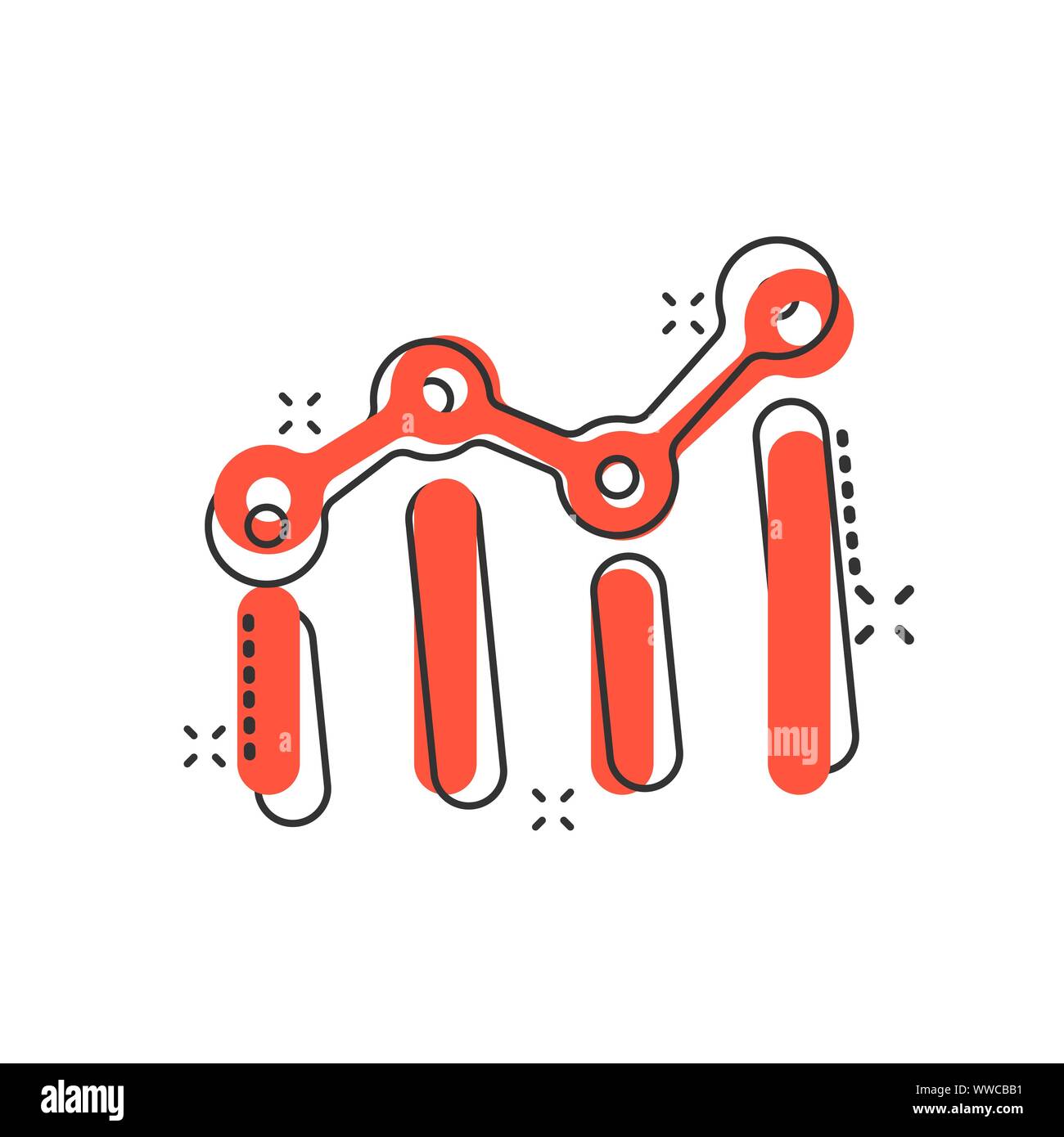 Benchmark measure icon in comic style. Dashboard rating vector cartoon ...