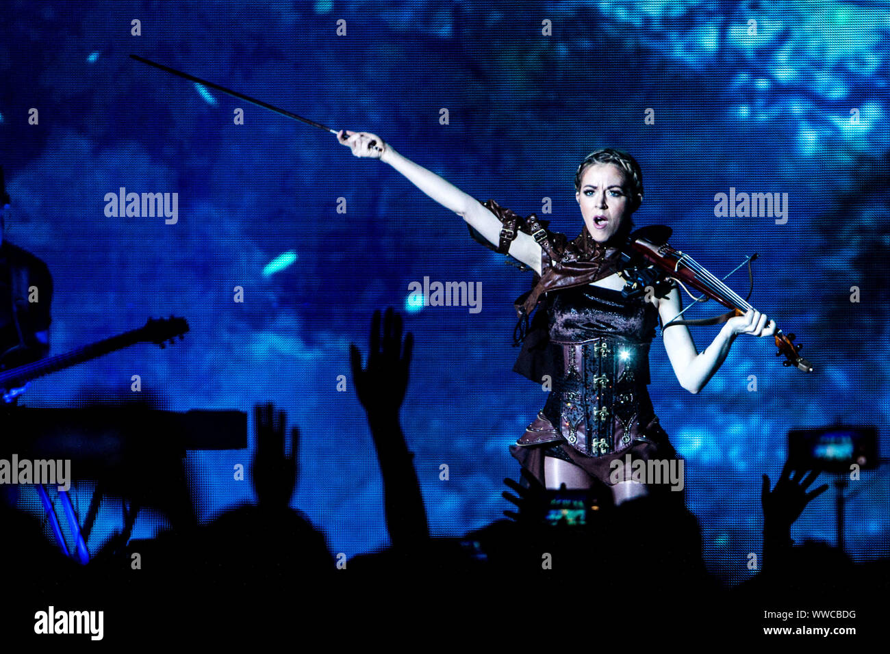 American violinist, singer and songwriter Lindsey Stirling performs ...