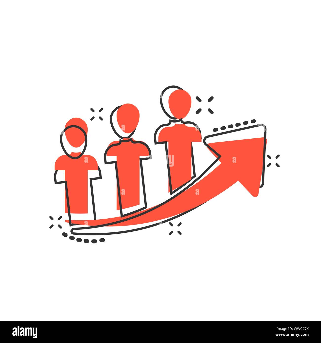 Performance icon in comic style. Career vector cartoon illustration on ...