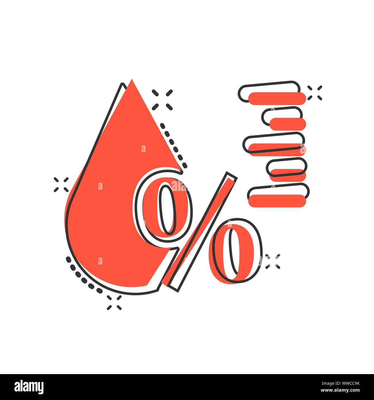 Humidity icon in comic style. Climate vector cartoon illustration on ...