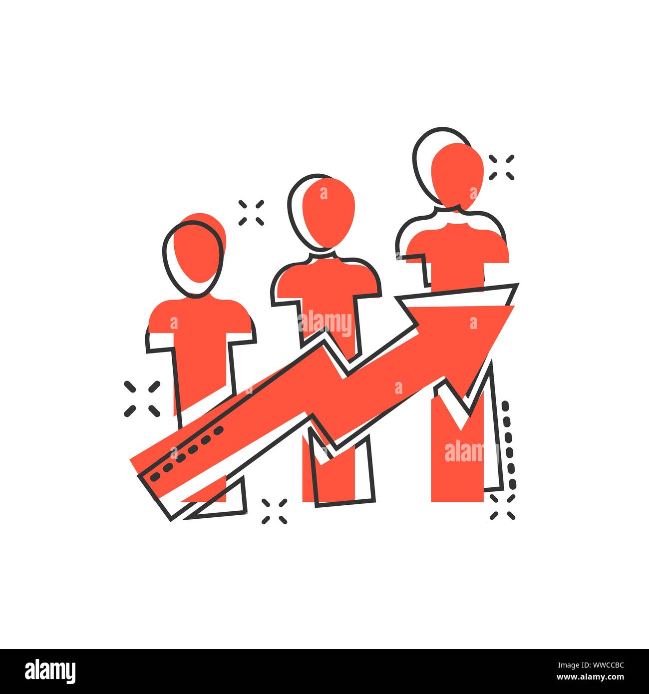 Performance icon in comic style. Career vector cartoon illustration on ...