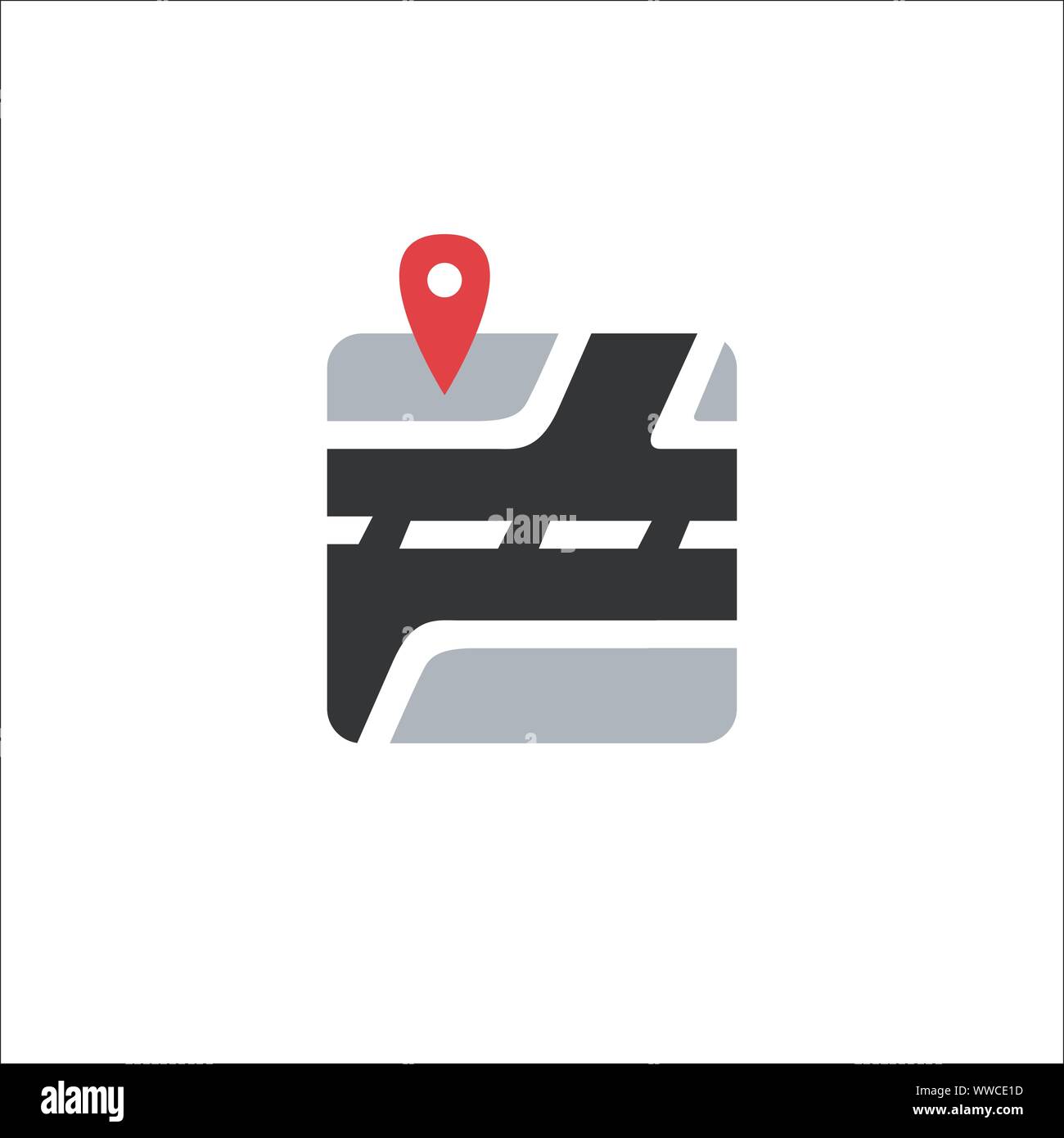 Map logo vector vectors hi-res stock photography and images - Alamy